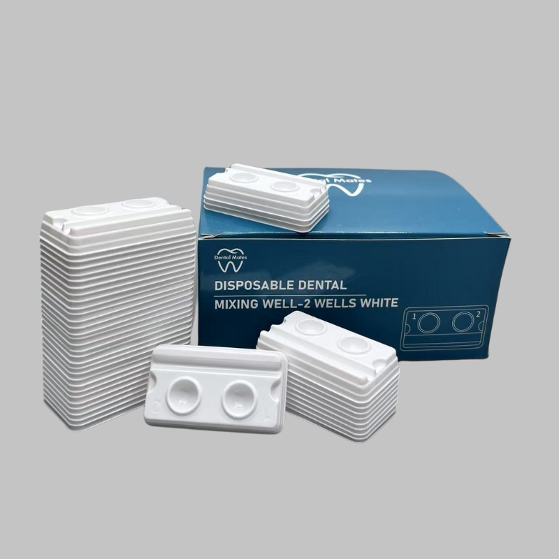 Disposable Dental Mixing Well – 2 Wells (White) – Dental Mates