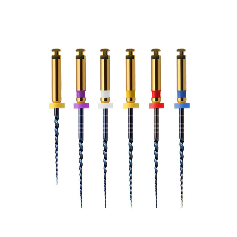 Endo Rotary Taper NiTi File, Silver, Gold and Blue 6pcs Pack – Dental Mates